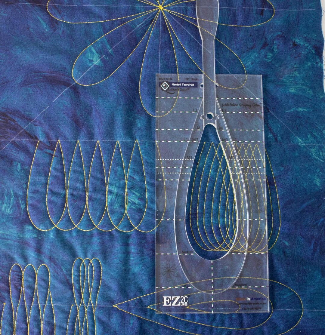 Nested Teardrop Quilting Tool: Machine Quilting Template, Flower Quilting Ruler - Etsy
