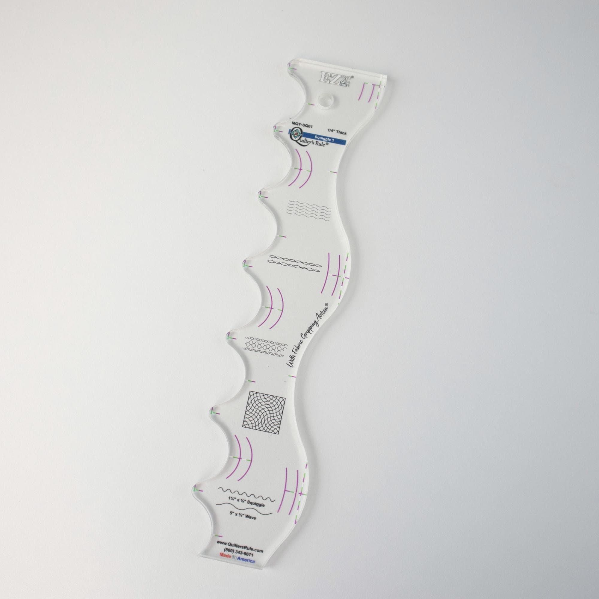 Squiggle Tool Quilting Ruler | Wave Pattern Template | Rulerwork ...