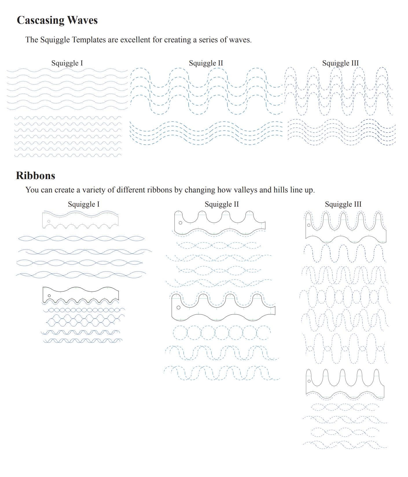 Squiggle Tool Quilting Ruler | Wave Pattern Template | Rulerwork ...