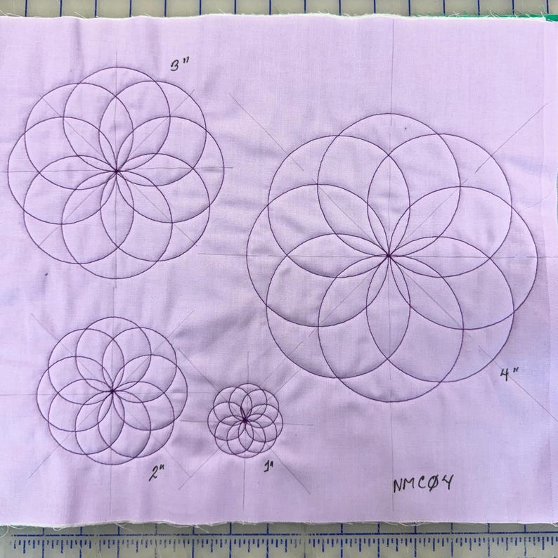Nested Mini Circles Quilting Template | Quilting Ruler | Rulerwork - Etsy