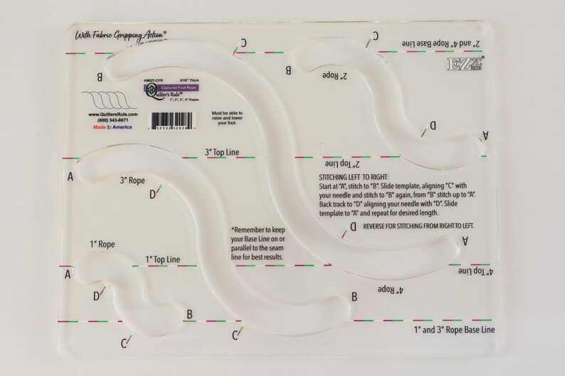 Captured Foot Rope Quilting Template: 4-size Rope Design Tool - Etsy