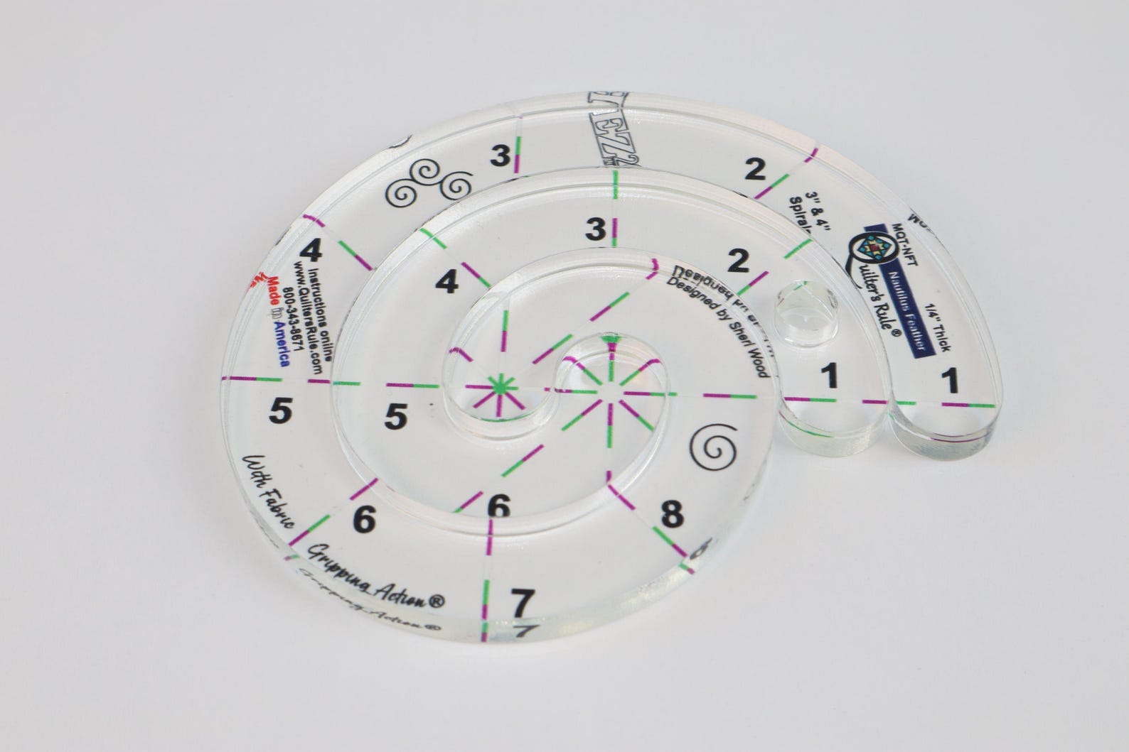 Nautilus Feather Quilting Tool | Spiral Quilting Ruler | Sewing ...