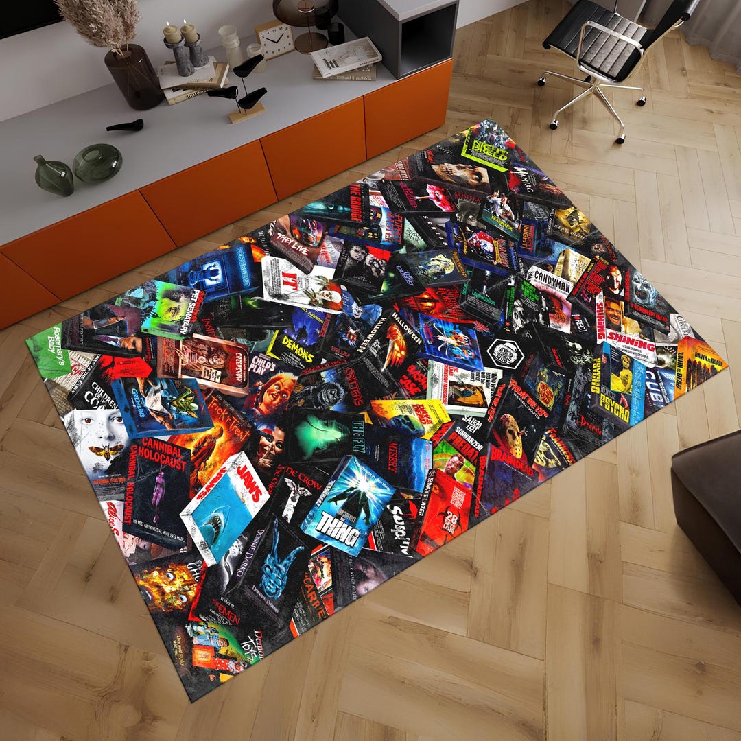 Horror Movie Rug, Movie Rug, Horror Rug, Fear Rug, Minimalist Rug ...