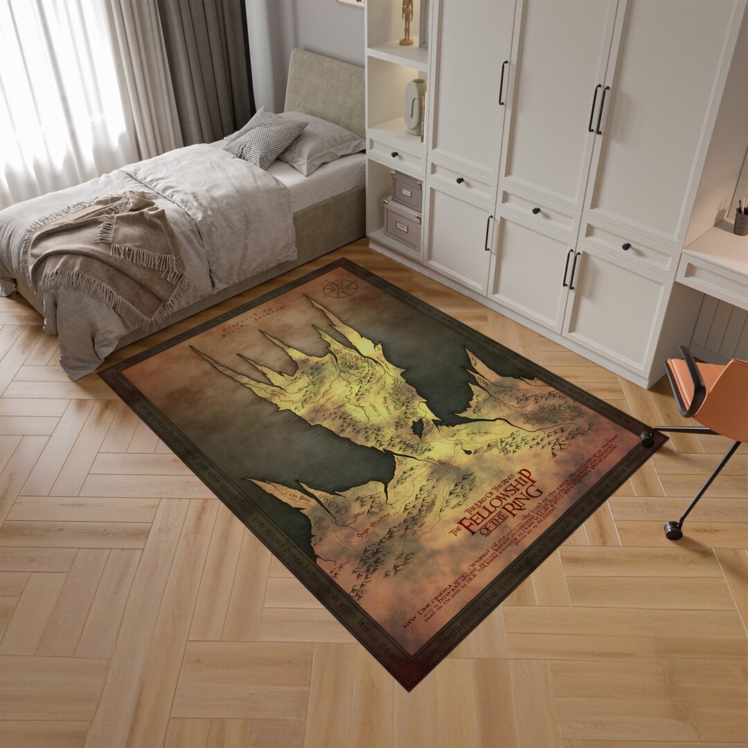 LOTR Map Rug,lotr Rug,middle Earth Map Rug,map Rug,cool Rugs,popular ...