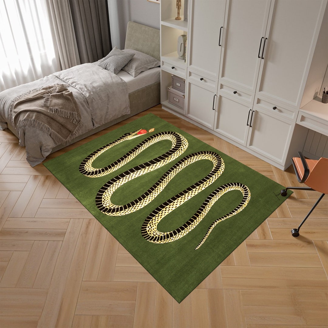 Snake Rug,green Rug,gothic Rug, Cool Rugs, Unique Rug, Home Decor ...