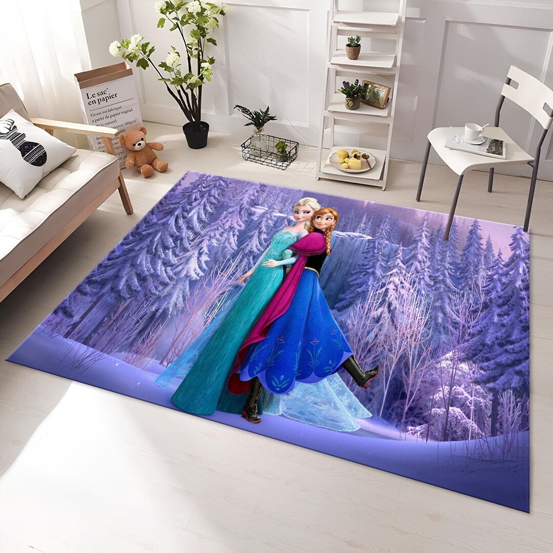 Elsa Rug, Anna Rug, Frozen Rug, Colorful Rug, Children's Room Rug ...