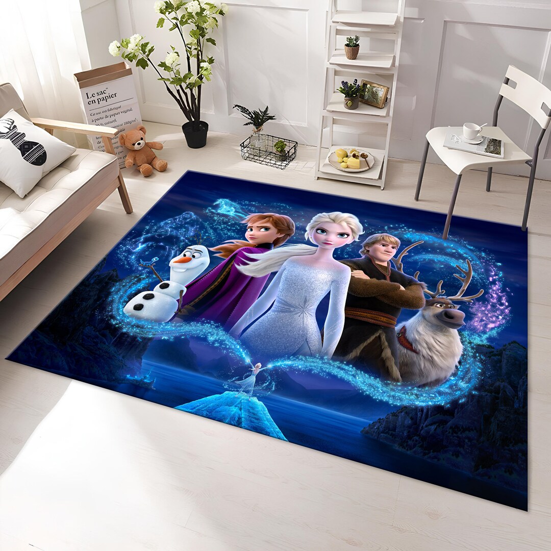 Elsa Rug, Anna Rug, Frozen Rug, Kids Rug, Personalized Rug,colorful Rug ...