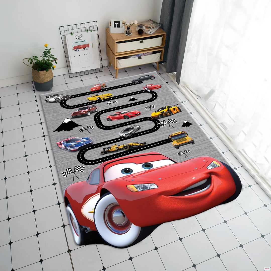 Cars Rug, Mcqueen Rug, Play Mat, Colorful Rug, Nursery Rug,customized ...