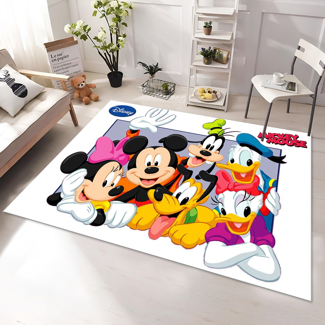 Cartoon Rug, Mickey Mouse Rug, Minnie Mouse Rug, Custom Rug, Nursery ...
