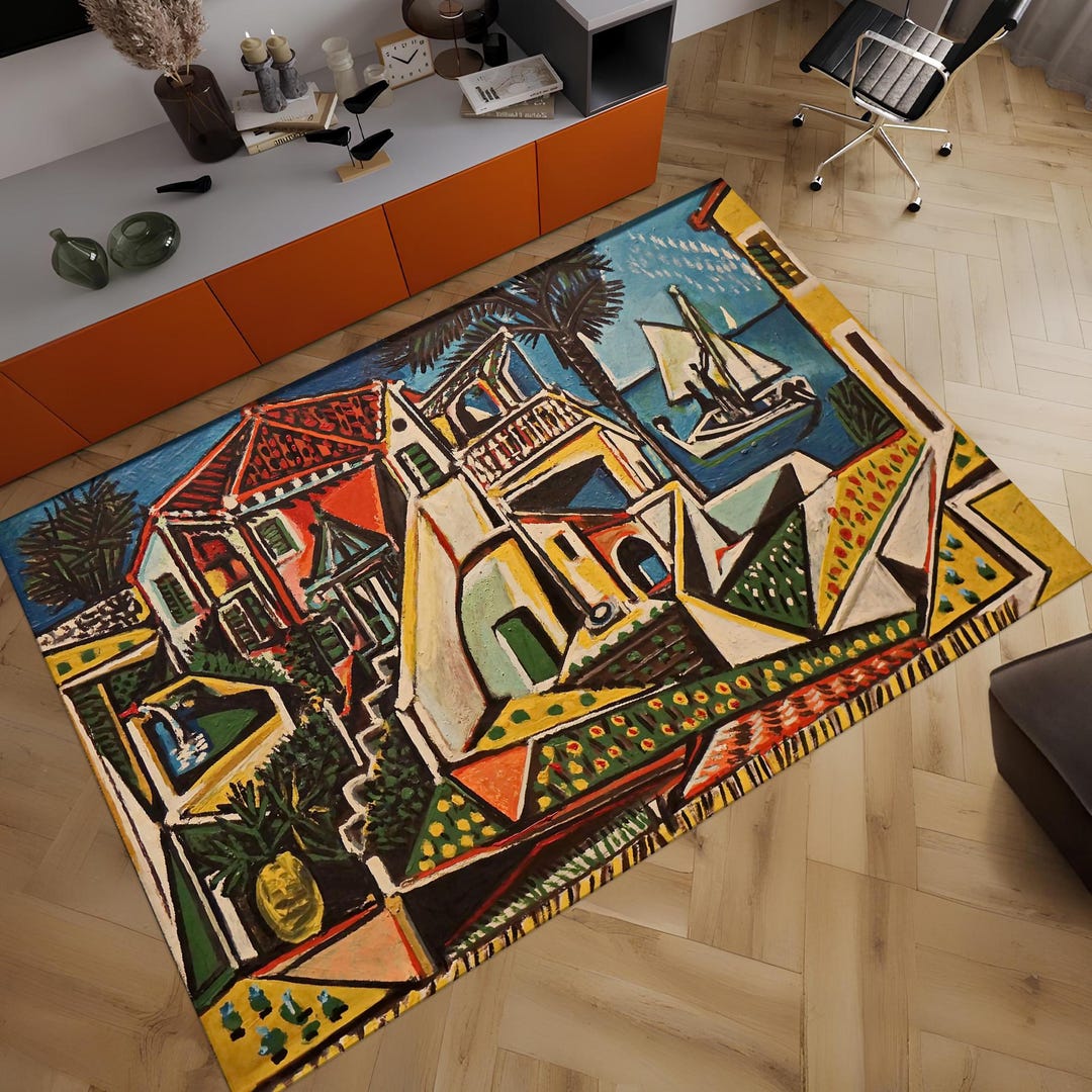 Pablo Picasso Mediterranean Landscape,picasso Rug,art Rug,artwork Rug ...