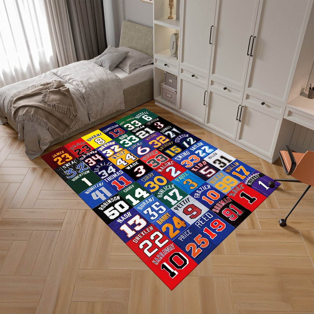 Basketball Rug, Nba Players Rug,sport Rug,colorful Rug,cool Rugs,custom ...