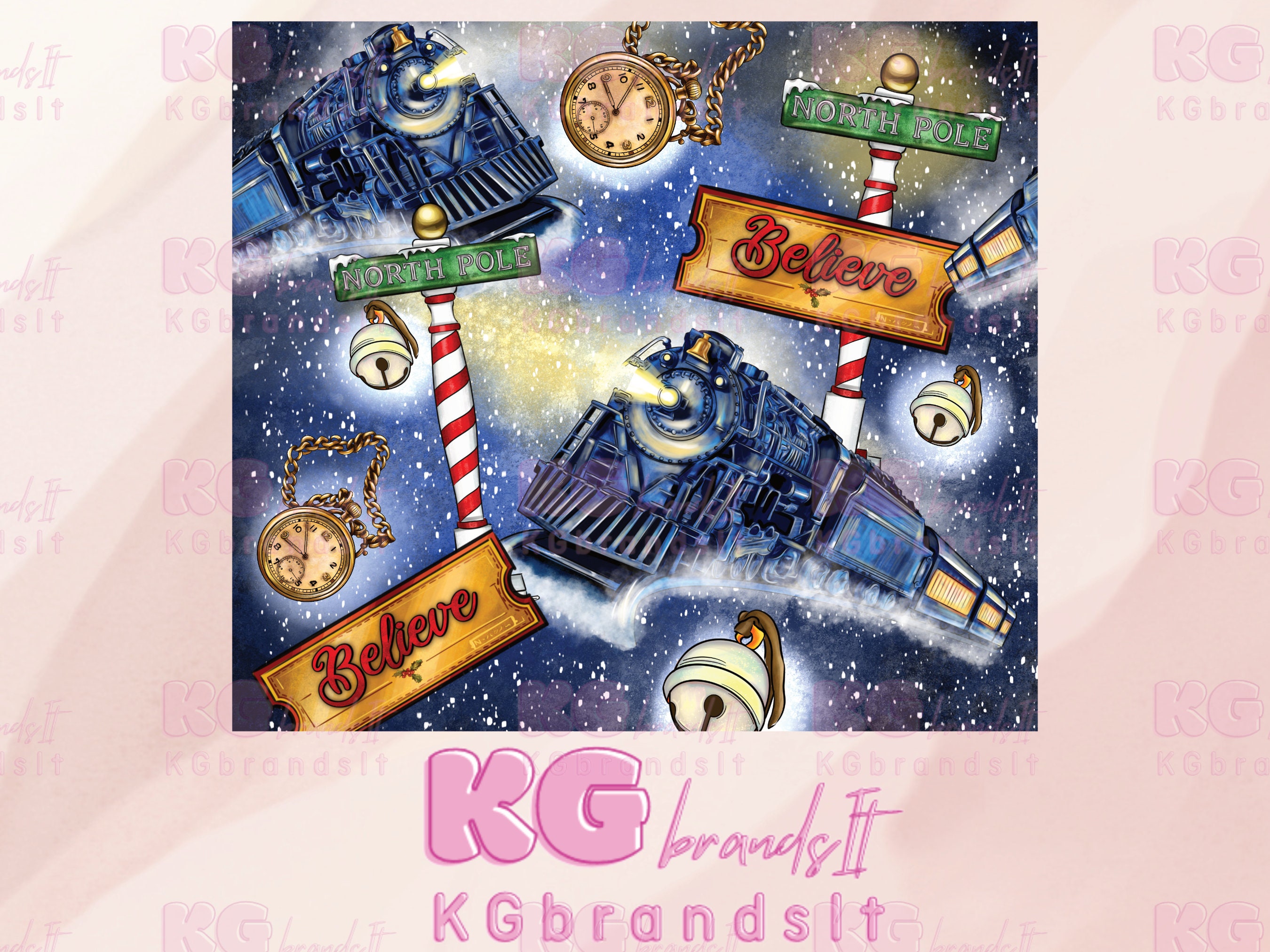 Polar Express Tumbler Wrap PNG - Etsy