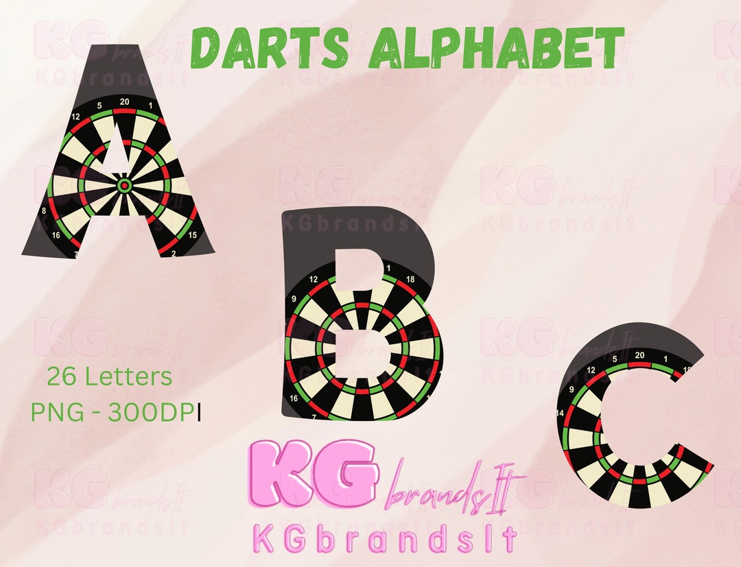Darts Alphabet PNG Darts Sublimation Darts Digital Sublimation Alphabet - Etsy