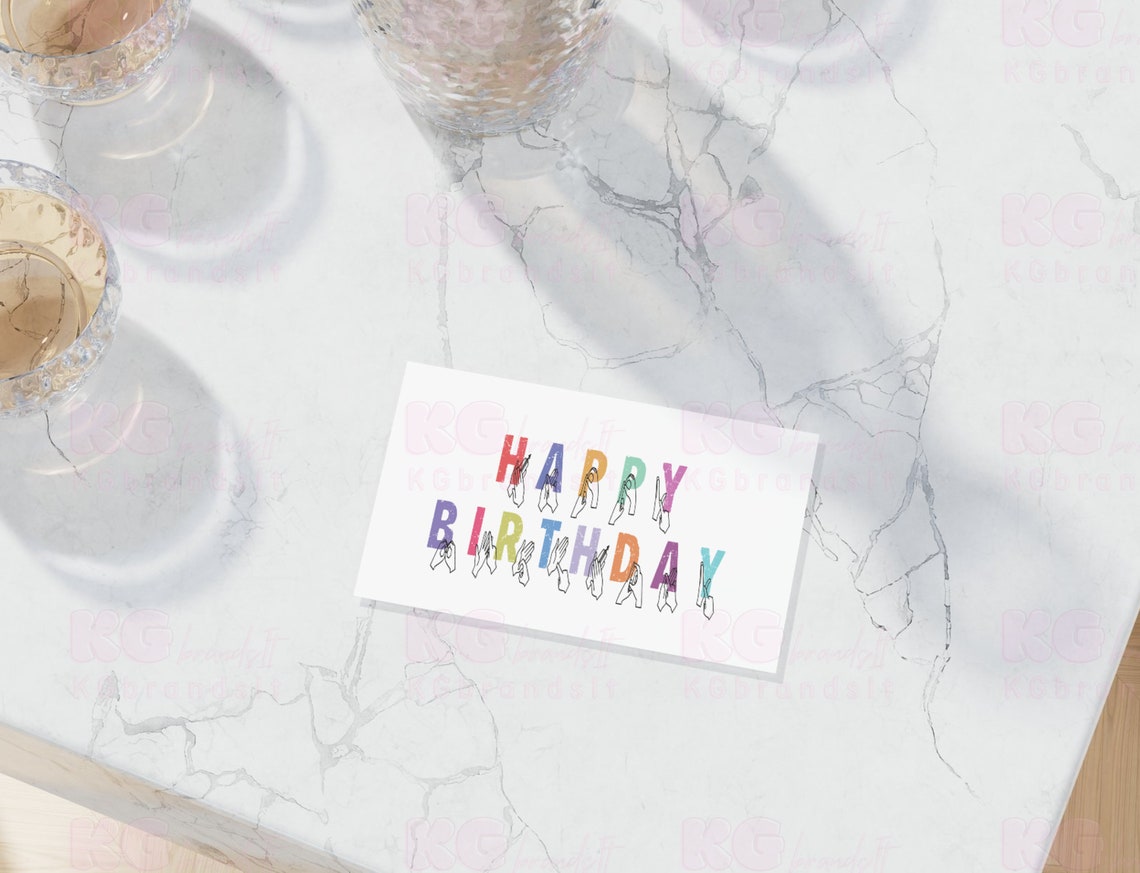 British Sign Language Happy Birthday PNG BSL Happy Birthday Digital ...