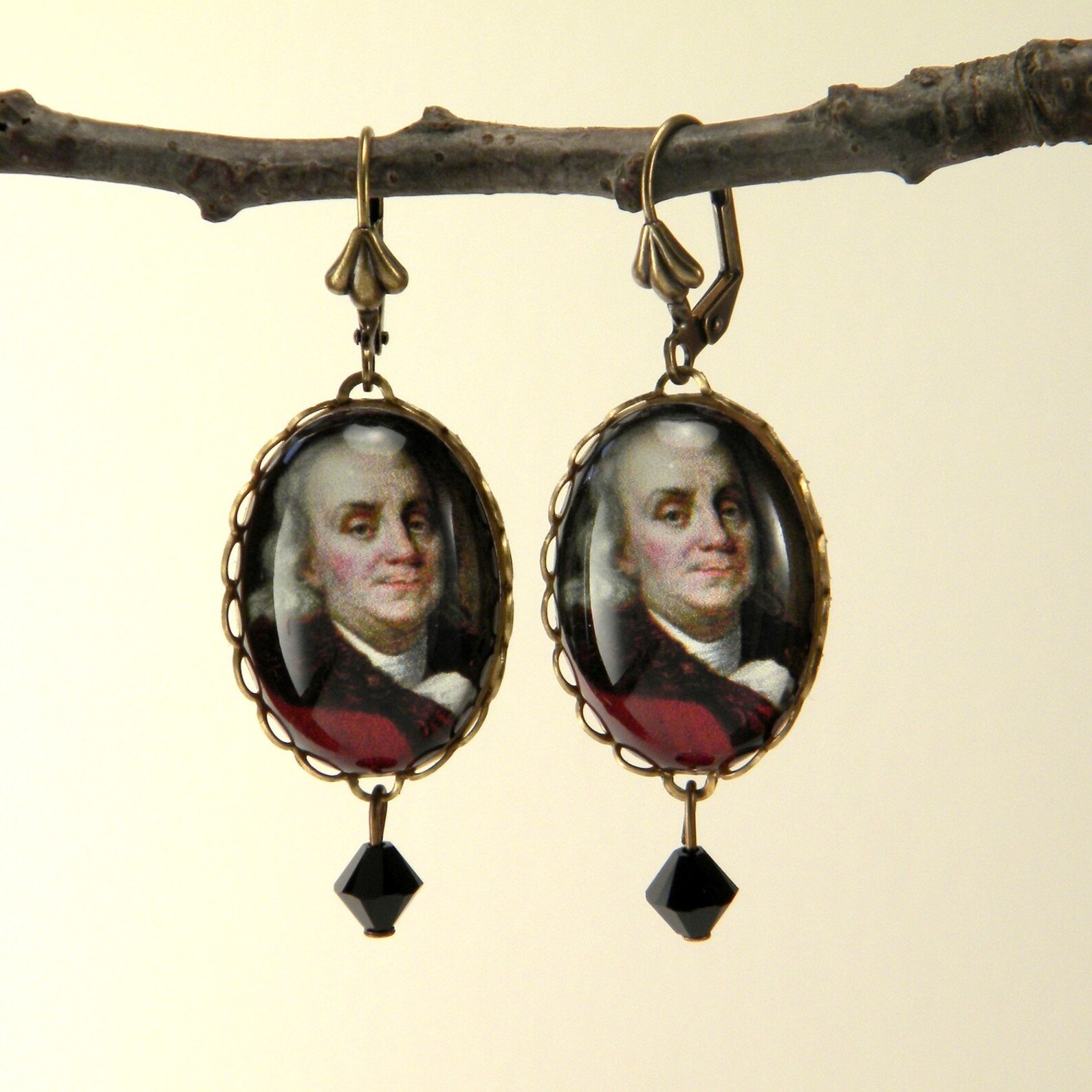 Ben Franklin Earrings Founding Father - Etsy