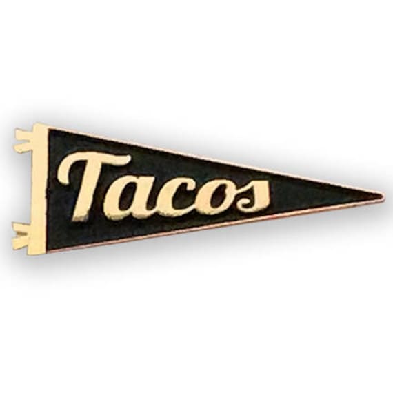 Tacos Pennant Enamel Pin for the Mexican Food Fan | Etsy