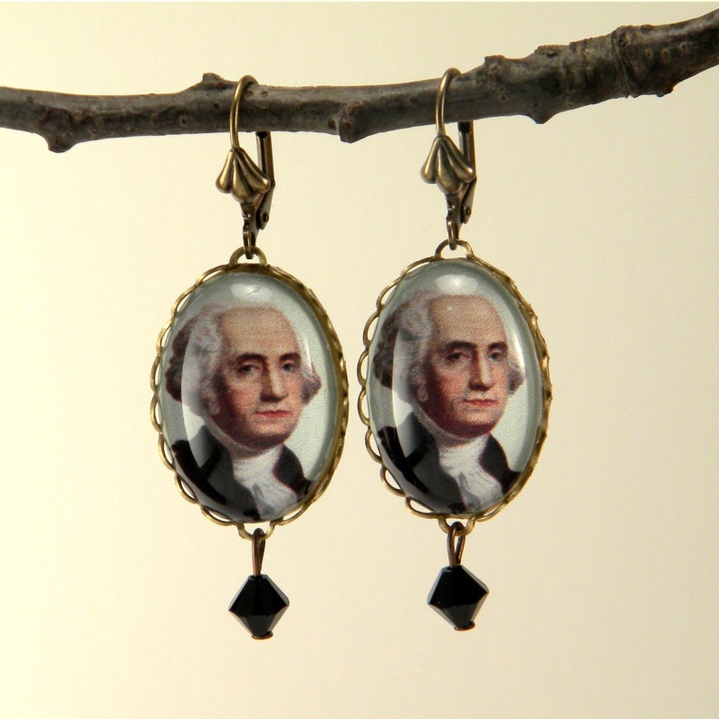 George Washington Earrings Presidential Jewelry - Etsy