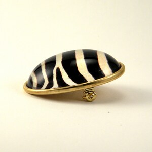 White Stripes Zebra Brooch - Etsy