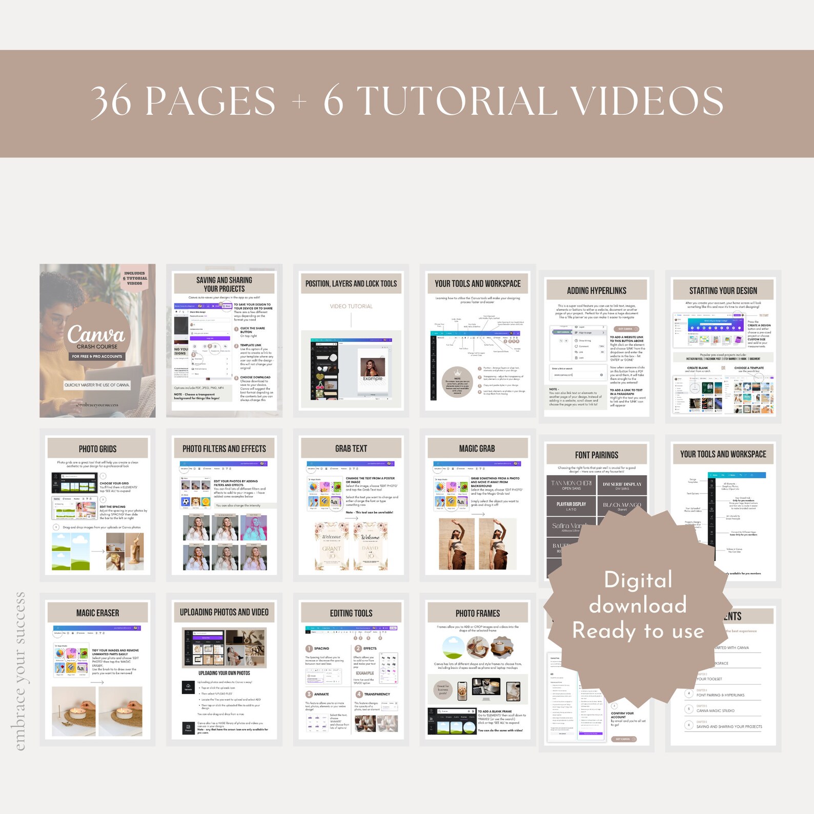 Canva Crash Course: Master Graphic Design Fast Beginner to Pro Tutorial ...