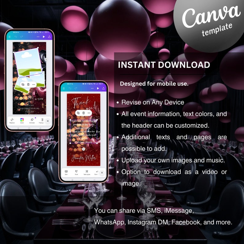 Maroon Color Graduation Invitation Templates, Maroon Grad Party Digital ...