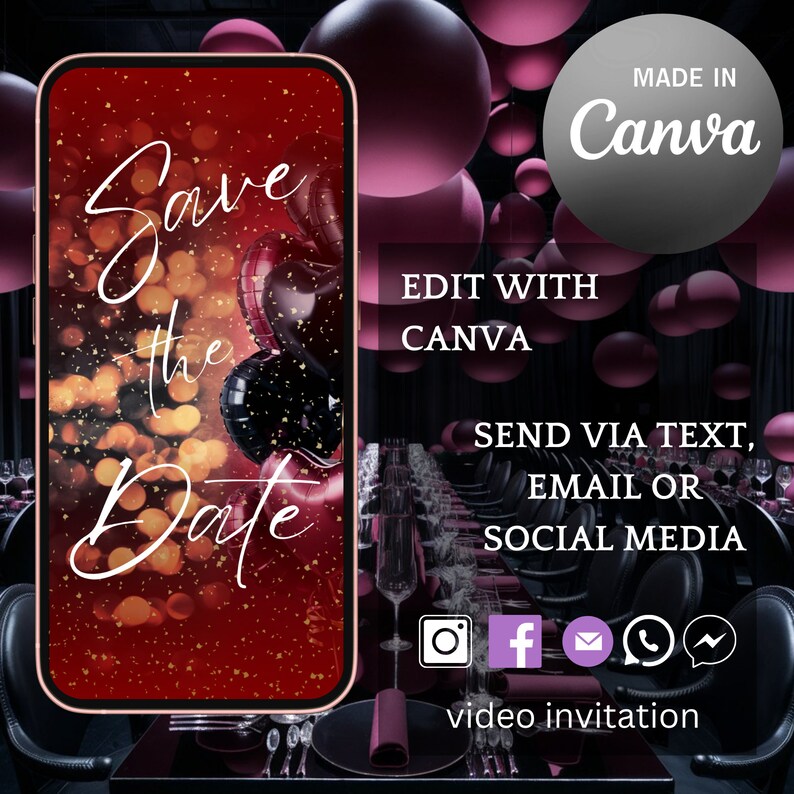 Maroon Color Graduation Invitation Templates, Maroon Grad Party Digital ...