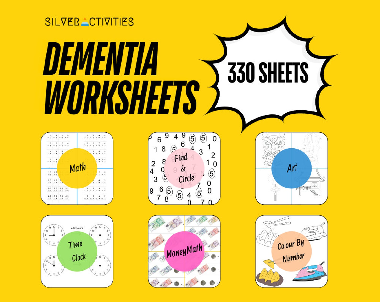 Dementia Activities: 330 Printable Worksheets for Seniors (PDF) - Etsy