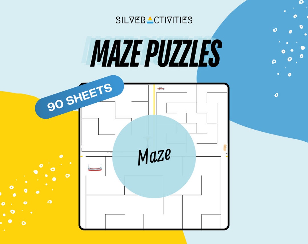 Maze Puzzles for Dementia – 90 Sheets, Cognitive Activities - Etsy UK