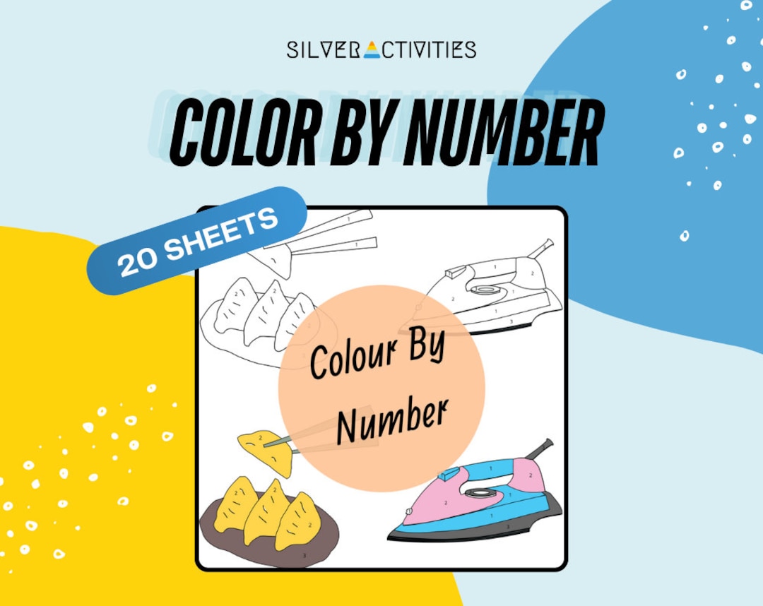 Color by Number: Dementia Activities for Seniors (20 Pages) - Etsy