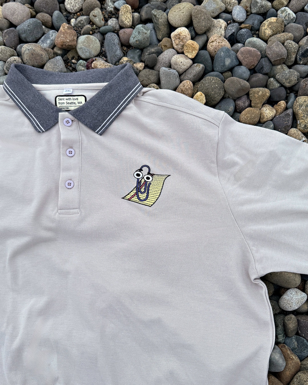 Embroidered Clippy Polo - Etsy
