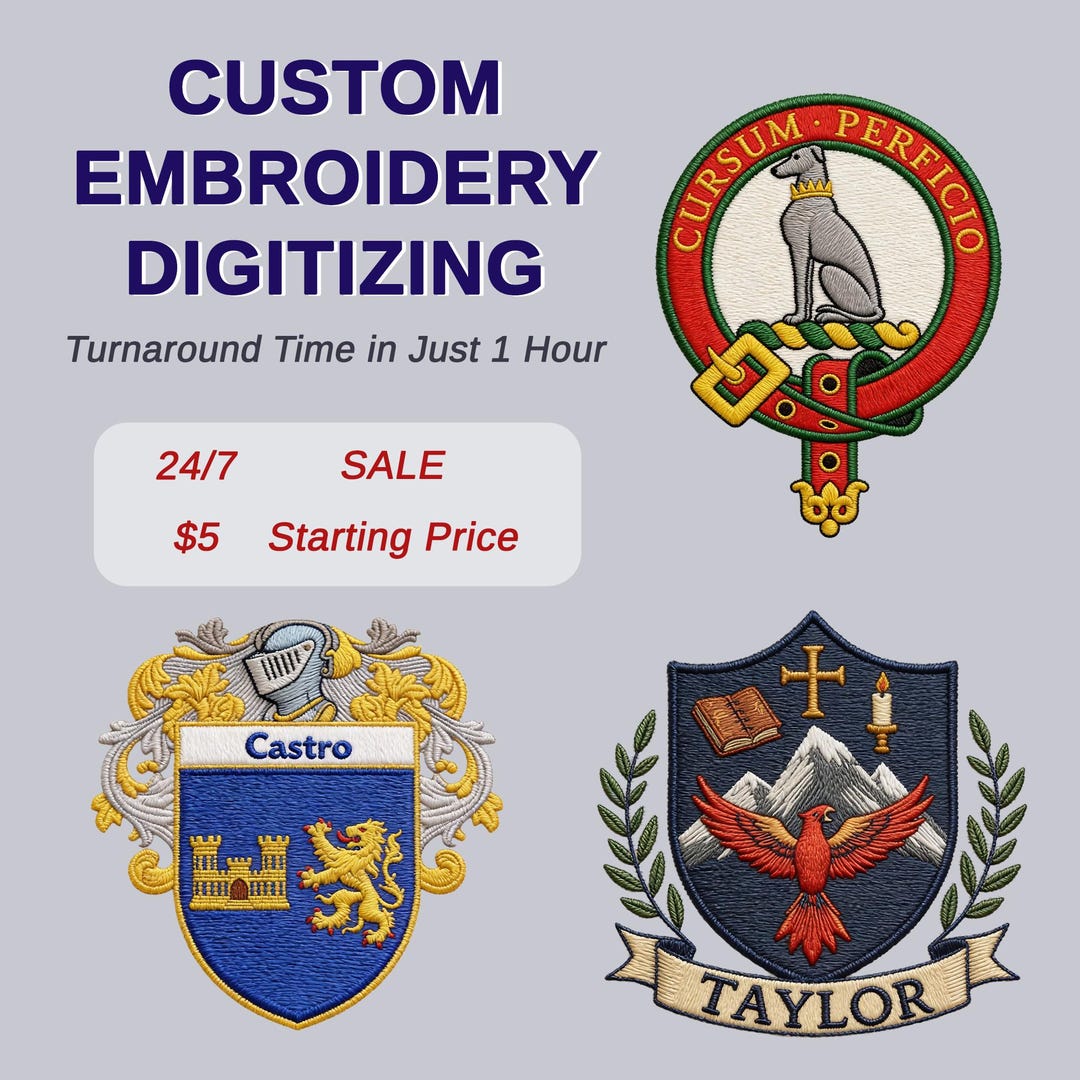 Custom Logo Digitizing for Embroidery, Logo Digitizing, Machine ...