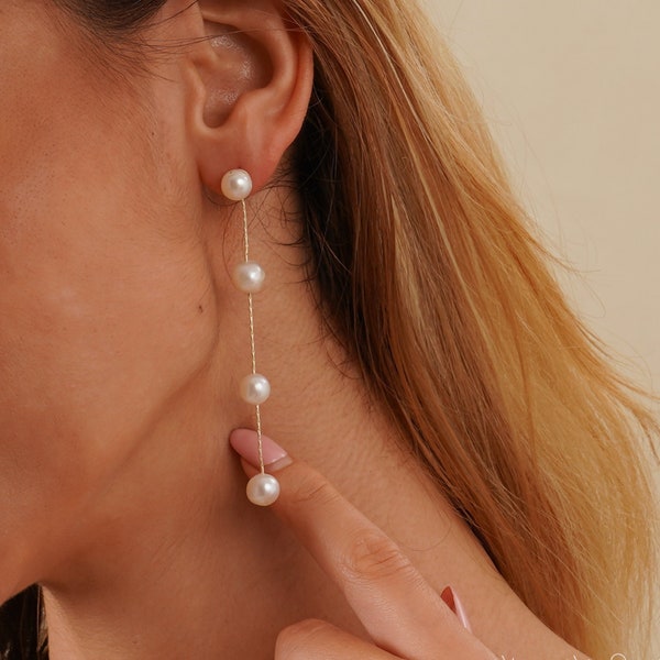 Long Bridal Earrings - Etsy