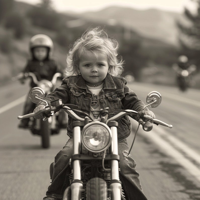 Kids on Motorcycles - Etsy