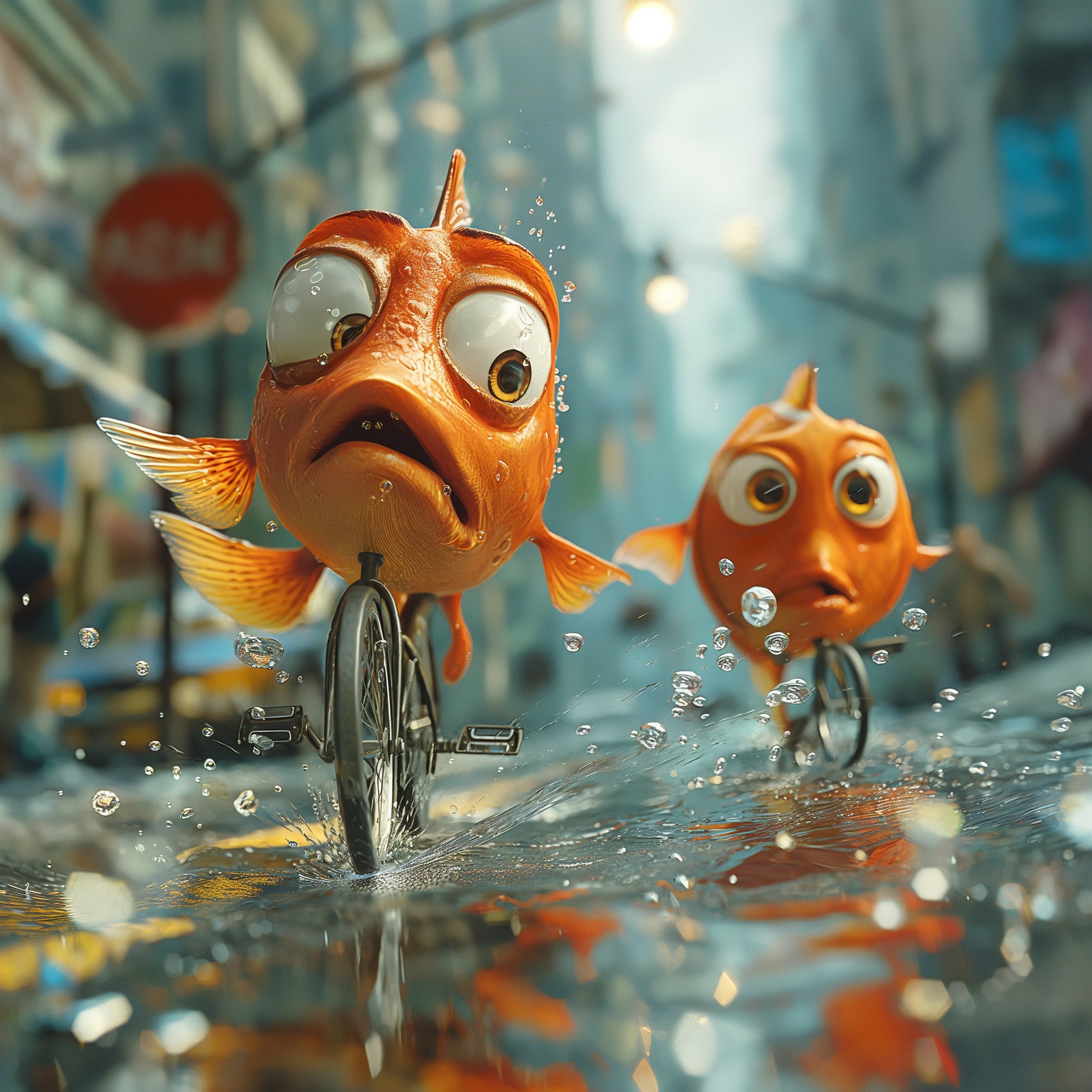 Pixar Dreamworks Fish Bicycle Bike Race Cartoon - Etsy