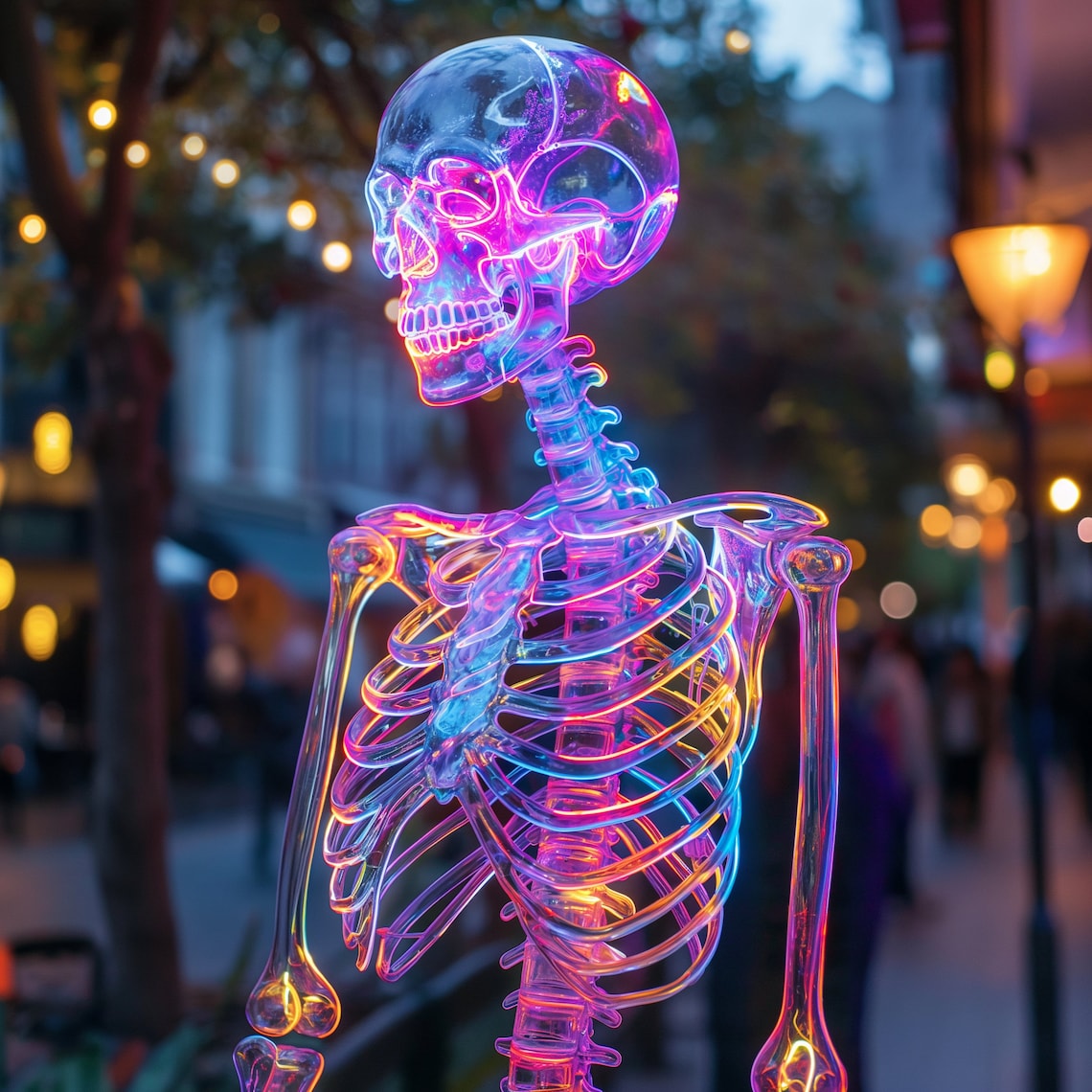 Neon Skeleton - Etsy