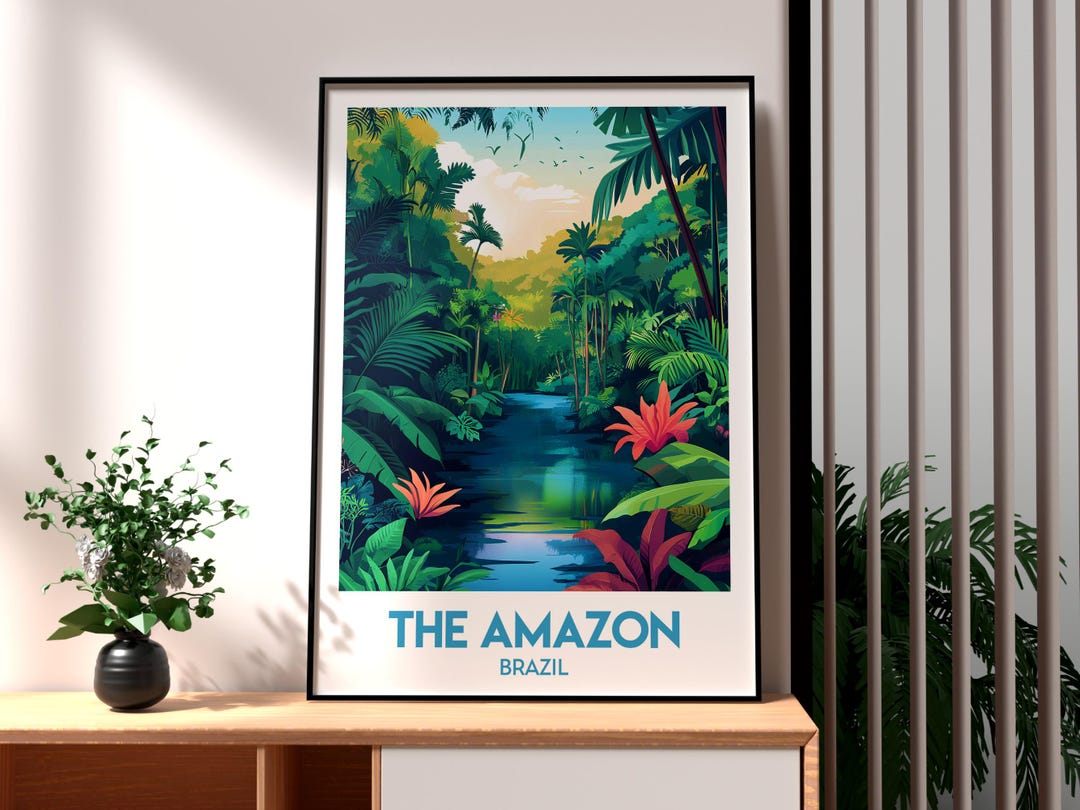 Amazon Rainforest Poster the Amazon Wall Art Amazon River Print Brazil ...