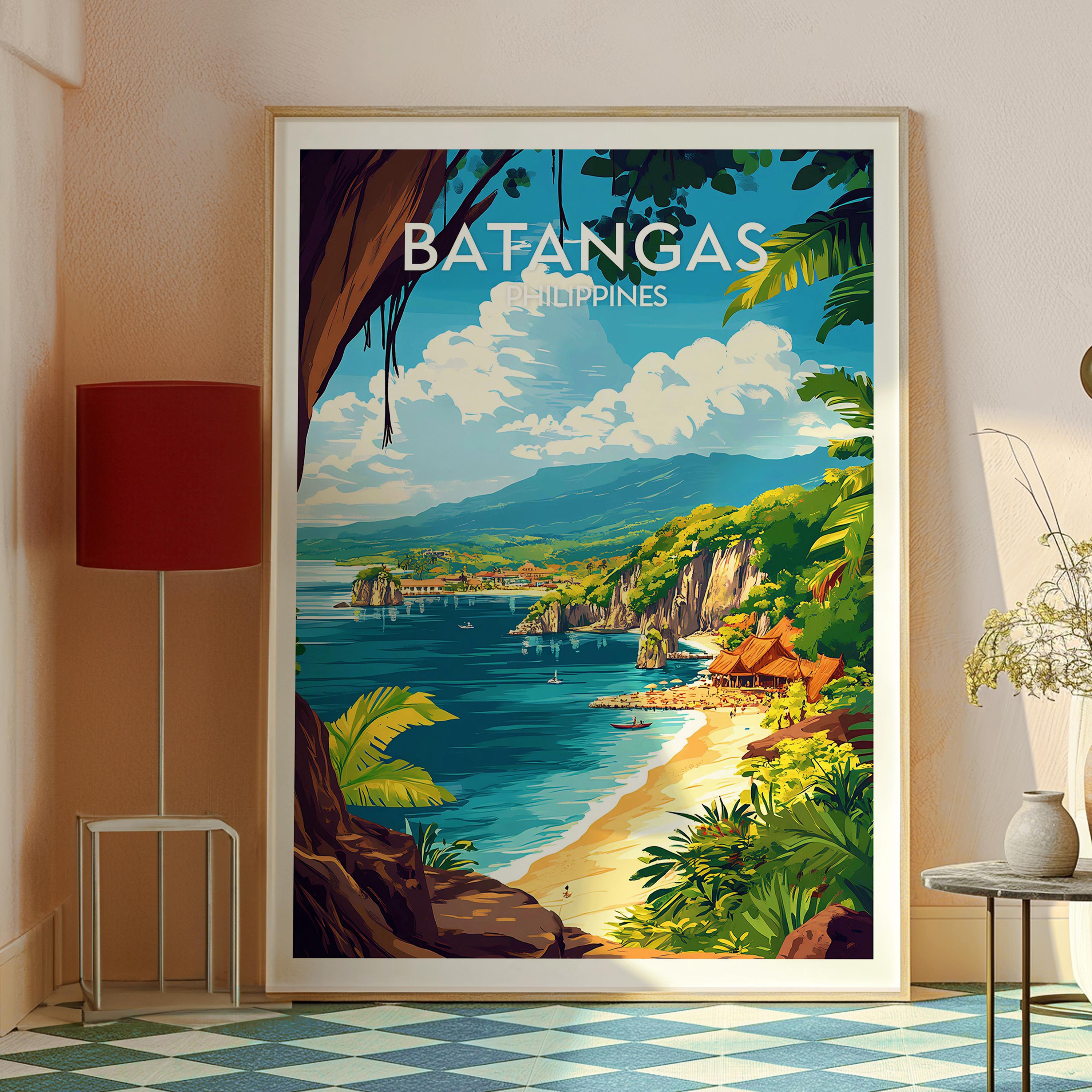 Batangas Philippines Travel Poster: South East Asia Art Print - Etsy