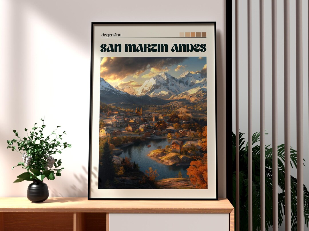San Martin De Los Andes Print: Argentina Patagonia Travel Poster - Etsy
