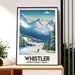 Whistler Poster Whistler Skiing Art Vancouver Poster Whistler Blackcomb ...