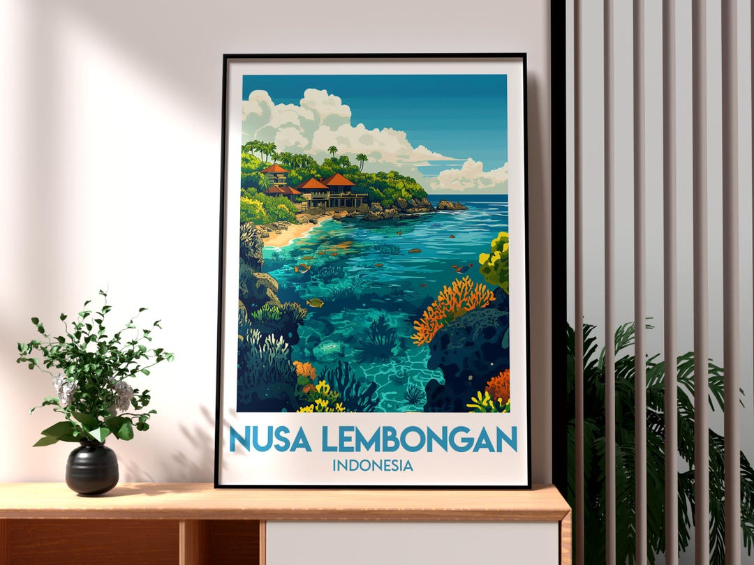 Nusa Lembongan Travel Poster: Bali Beach Art Print - Etsy