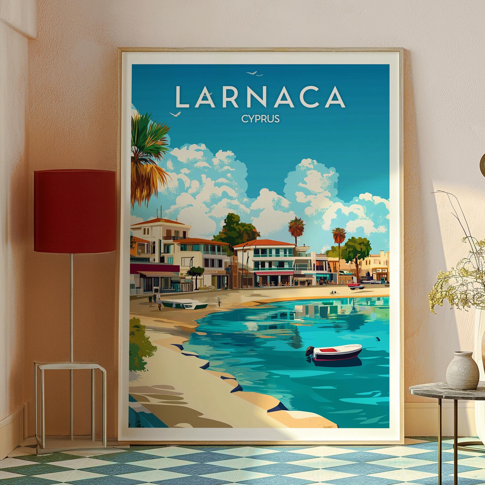 Larnaca Cyprus Print: Modern Travel Wall Art - Etsy