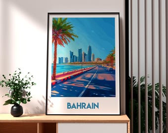 Bahrain Print, Bahrain Travel Poster, Middle East Travel Print, Islamic ...