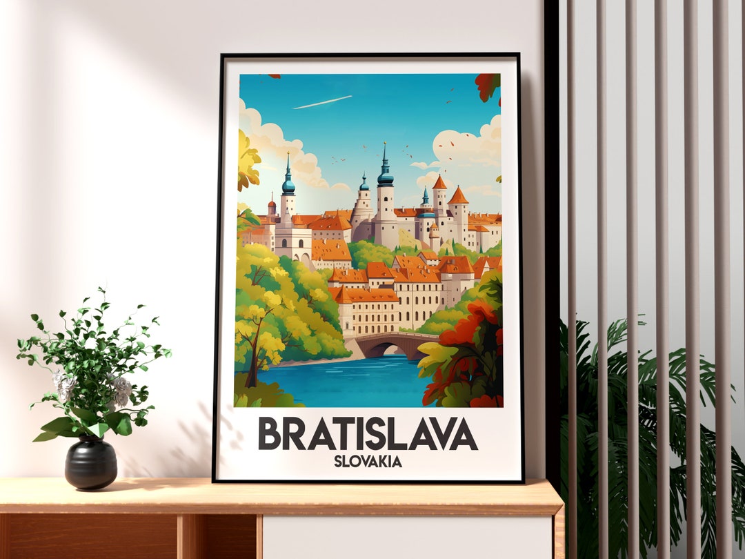 Bratislava Print - Slovakia Wall Art - Bratislava City Poster - Travel ...