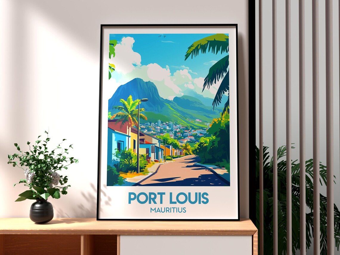 Port Louis Print Mauritius Wall Art Port Louis Mauritius Poster Travel ...