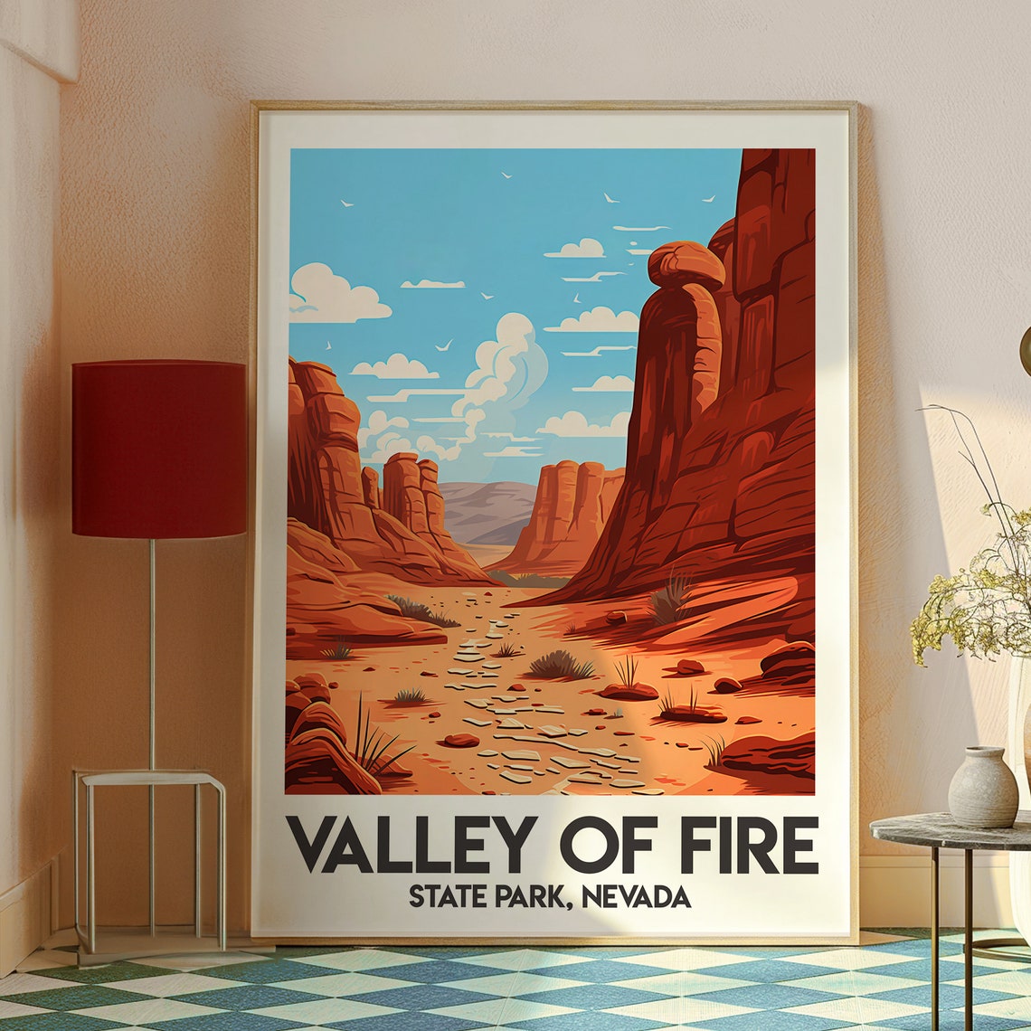 Valley of Fire State Park Poster Moapa Valley Nevada Poster Nevada Wall ...