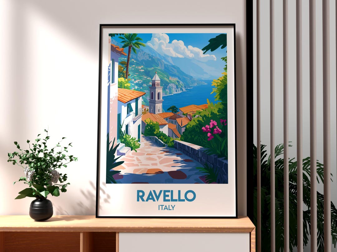 Ravello Wall Art - Amalfi Coast Print - Italy Poster - Travel Wall Art ...