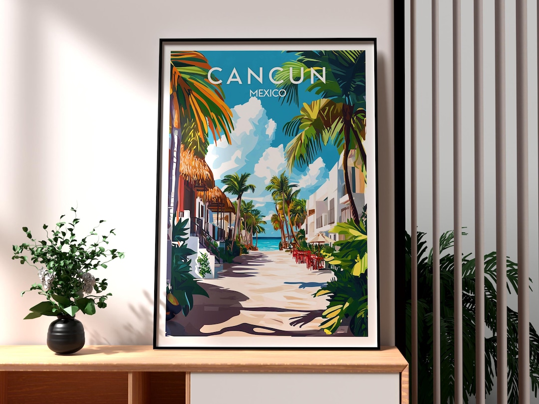 Cancun Print - Cancun Mexico Wall Art - Cancun Beach Poster - Travel ...