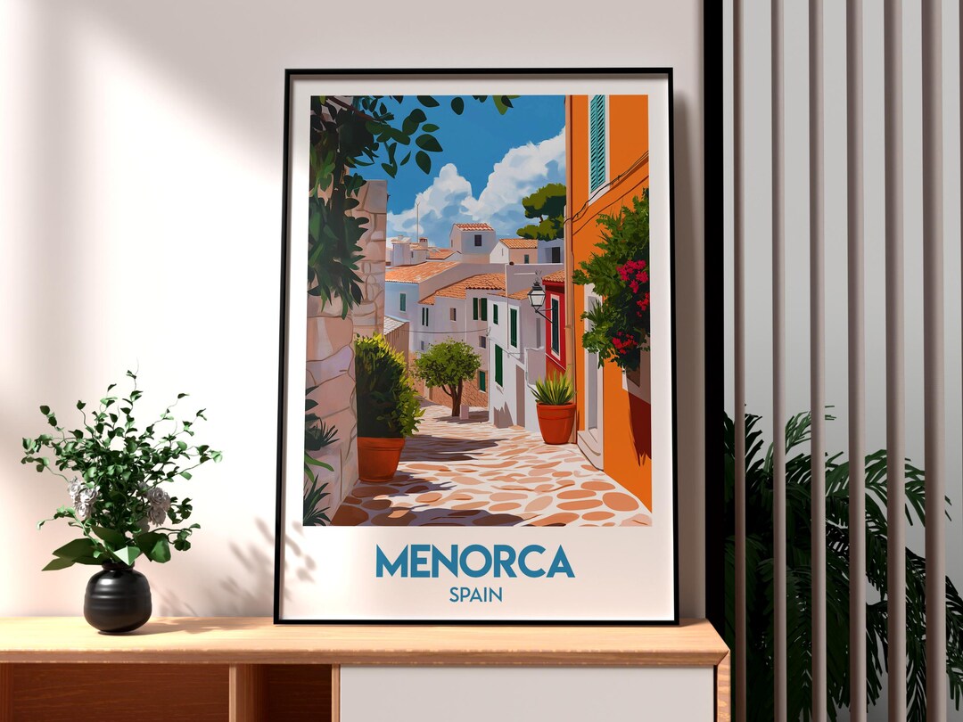 Menorca Travel Poster: Balearic Islands Wall Art - Etsy