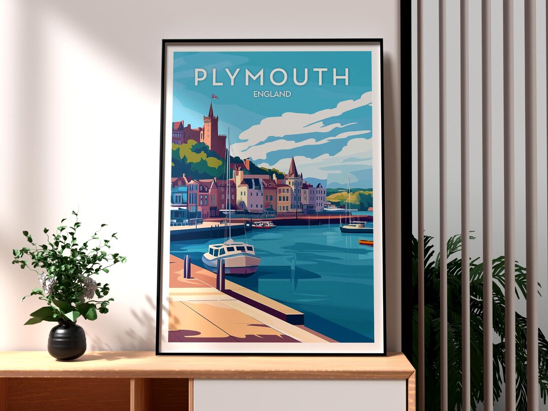 Plymouth Harbour Print: Devon Coast Wall Art - Etsy