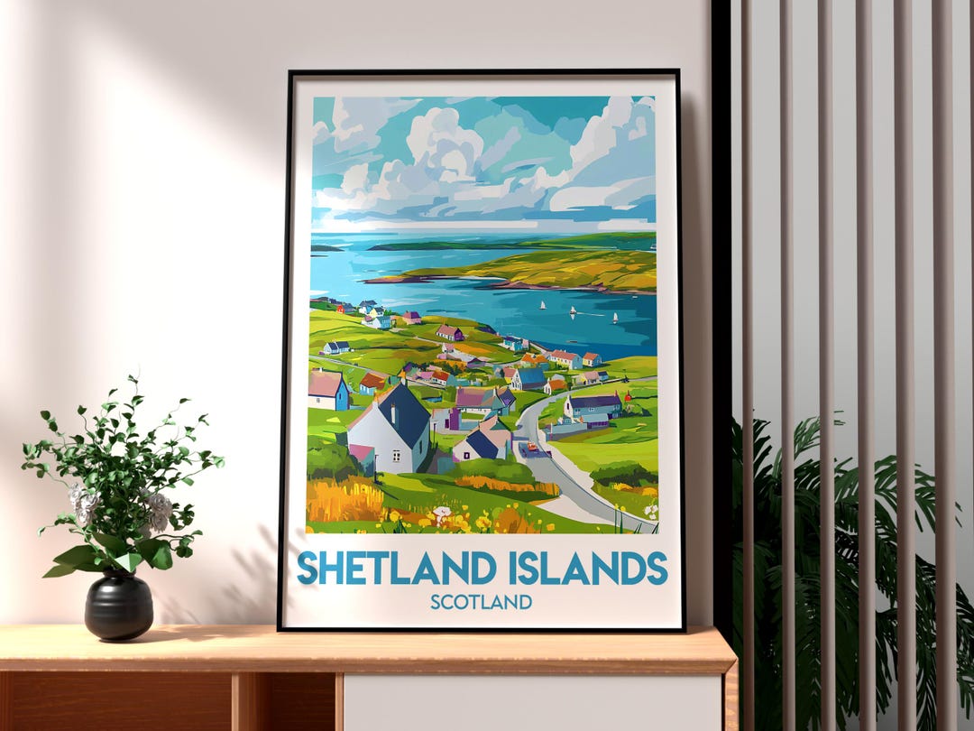 Shetland Islands Print - Scotland Wall Art - Shetland Poster - UK Wall ...