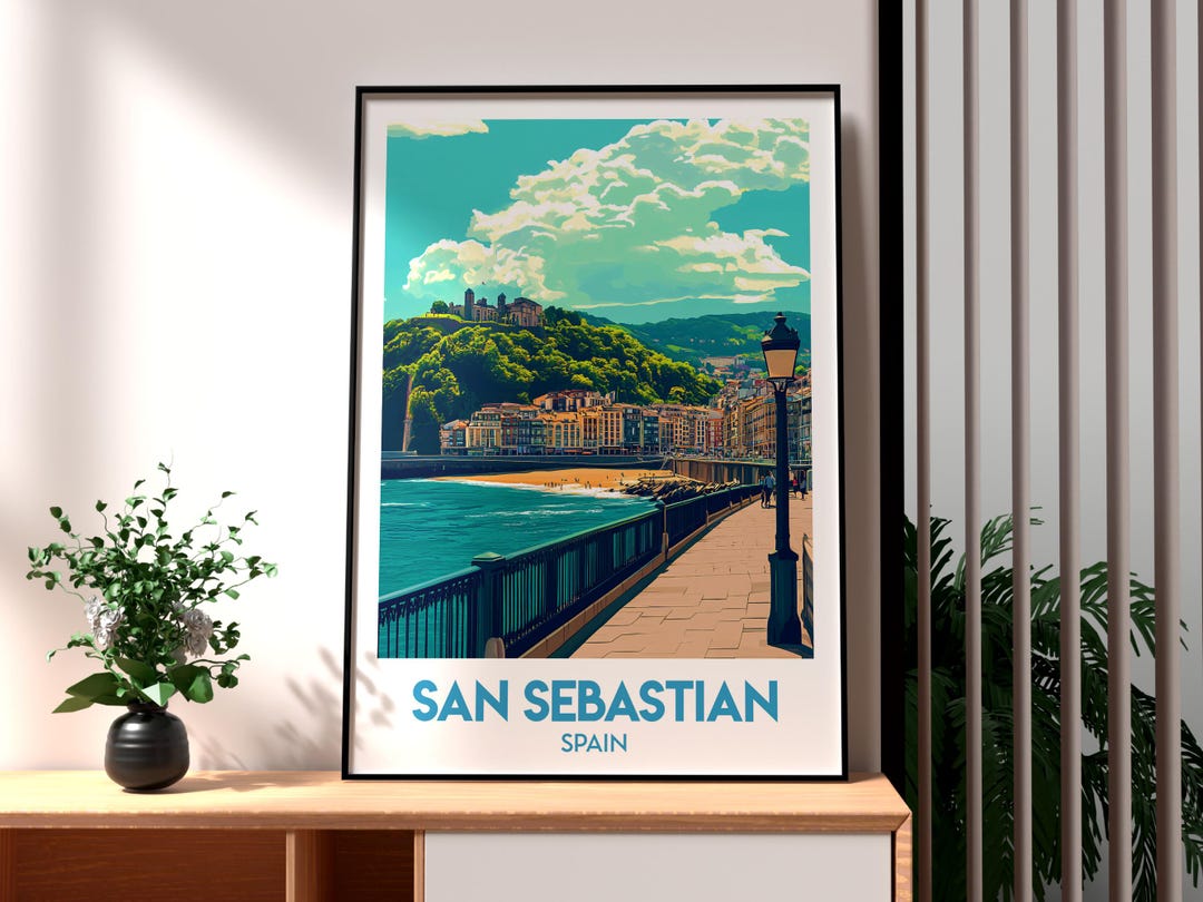 San Sebastian Print - Spain Wall Art - San Sebastian Poster - Travel ...